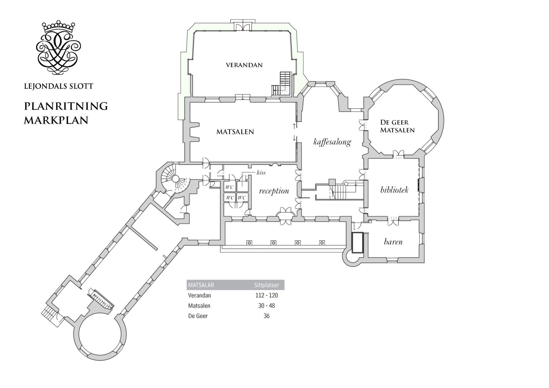 Planskisser | Lejondals Slott